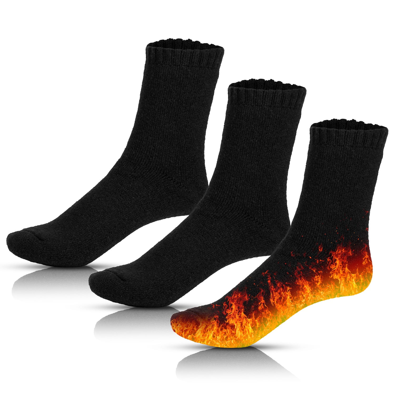 iMounTEK 3Pairs Men Warm Wool Socks, Soft Cozy Winter Thermal Socks for ...