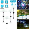 Moclever 480 LEDs Solar Powered Starburst Stake Fairy Lights, 4Pcs IP65 Waterproof Solar Powered ...