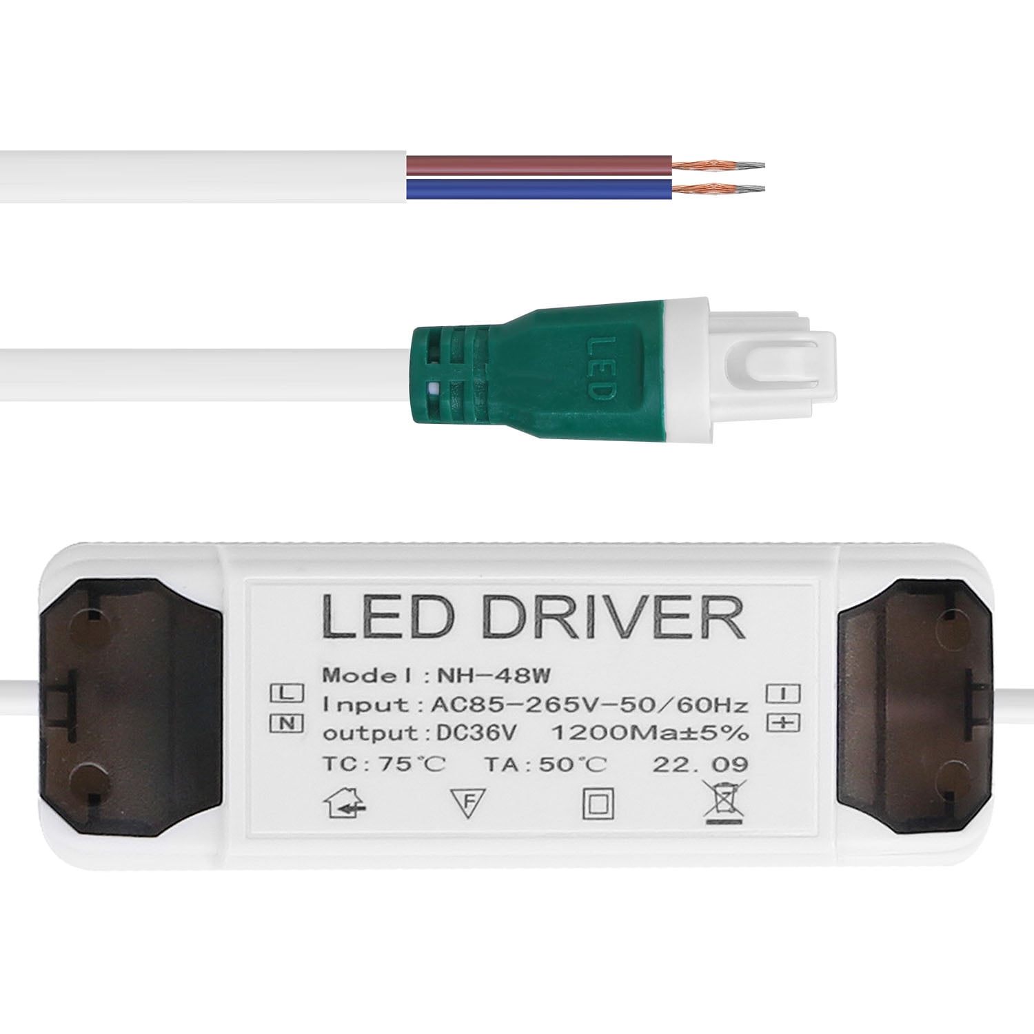 iMounTEK 48W Emergency Driver Replacement, LED Driver, Battery for LED ...