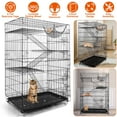 iMounTEK 53 inch 4-Tier Collapsible Cat Enclosures, Extra Large Metal ...