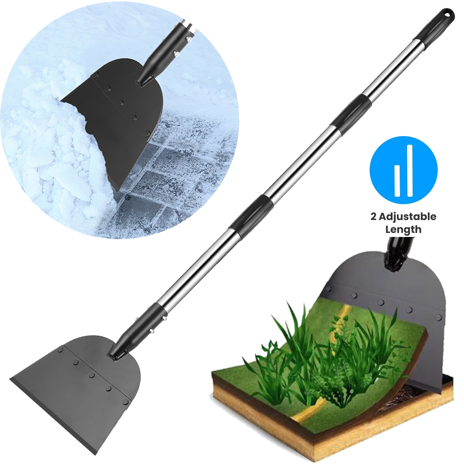 iMounTEK 53in Snow Ice Chopper Heavy Duty Flat Shovel for Walkway ...