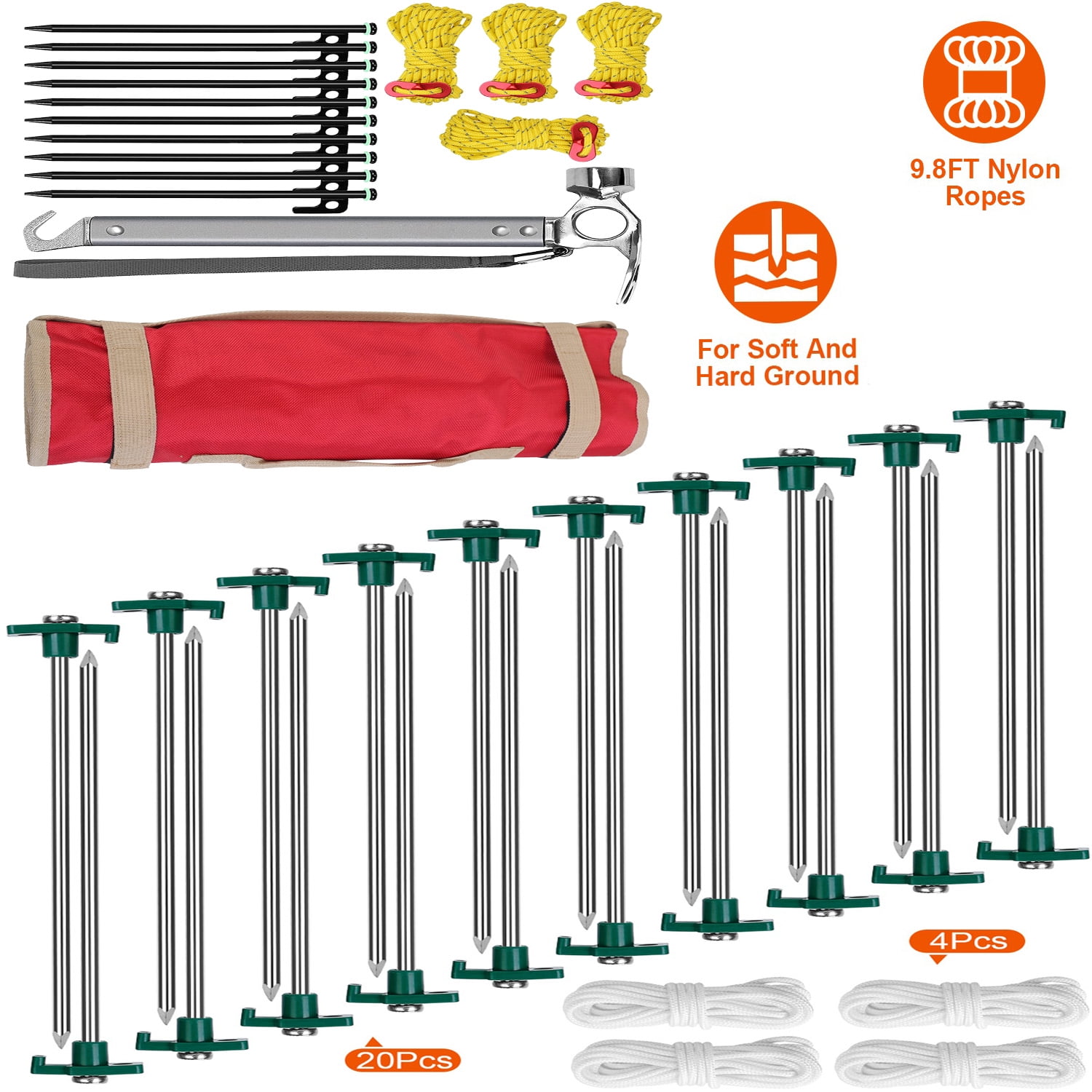 iMounTEK 9.84ft Camping Essentials, Tents for Camping Accessories Kit ...