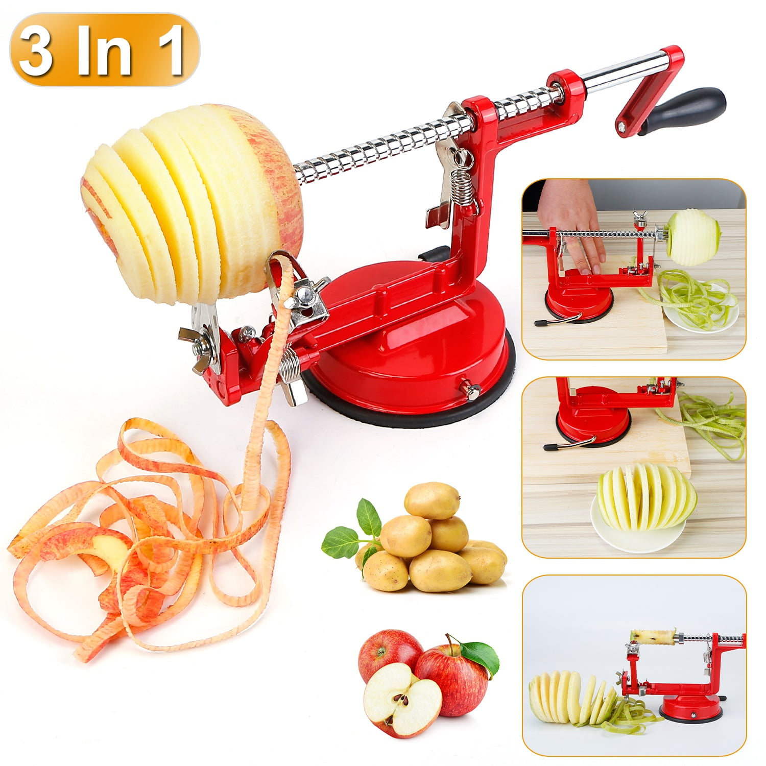 iMounTEK Apple Peeler, 3-in-1 Apple Peeler Slicer Corer for Apples ...