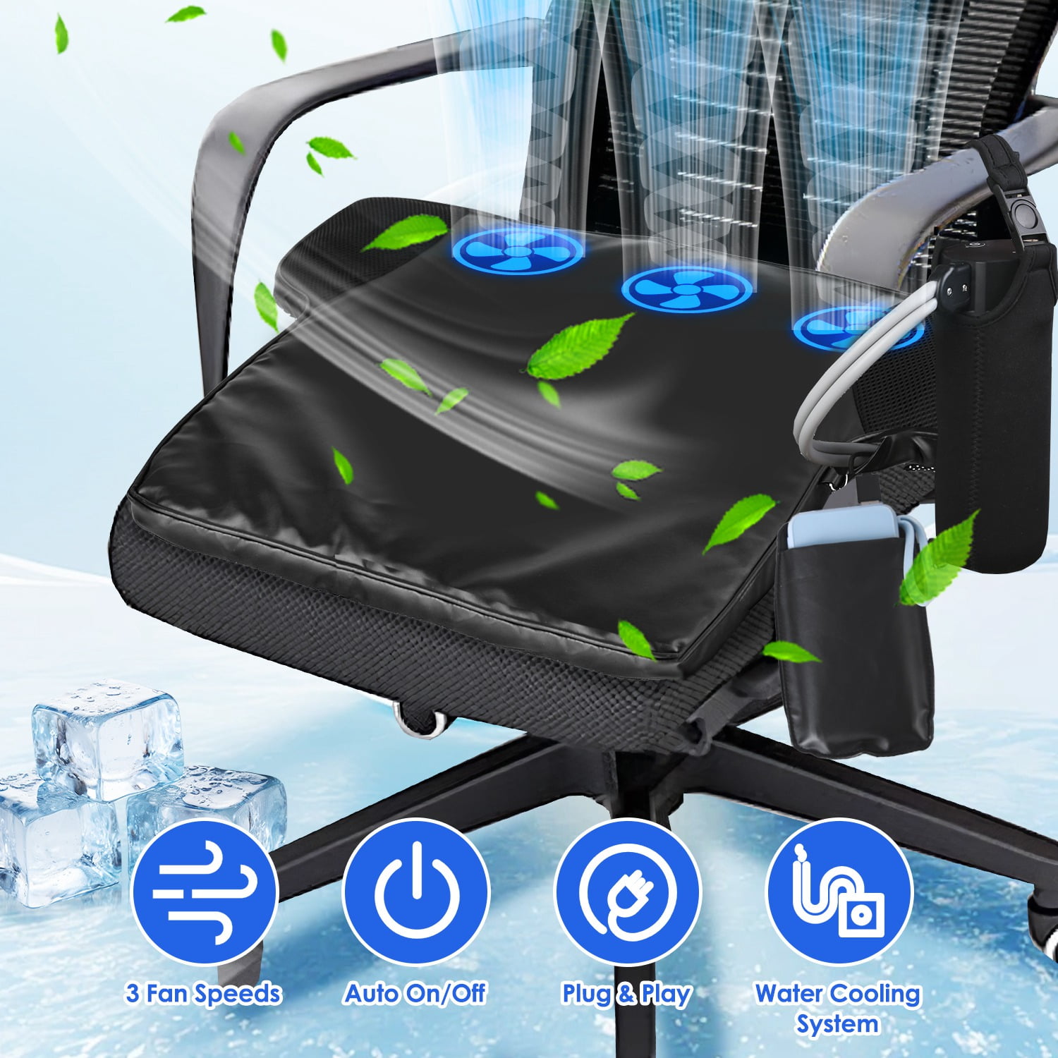 iMounTEK Breathable Air Flow Cooling Pad, Ventilated Seat Cushion with ...