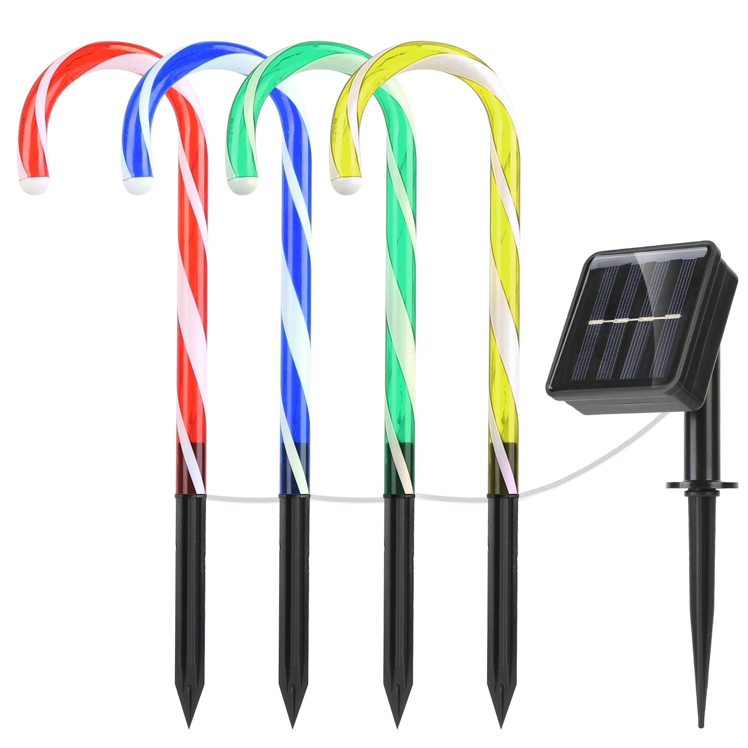 TeqHome Christmas Candy Cane Lights 8 Lighting Modes Pathway Marker ...