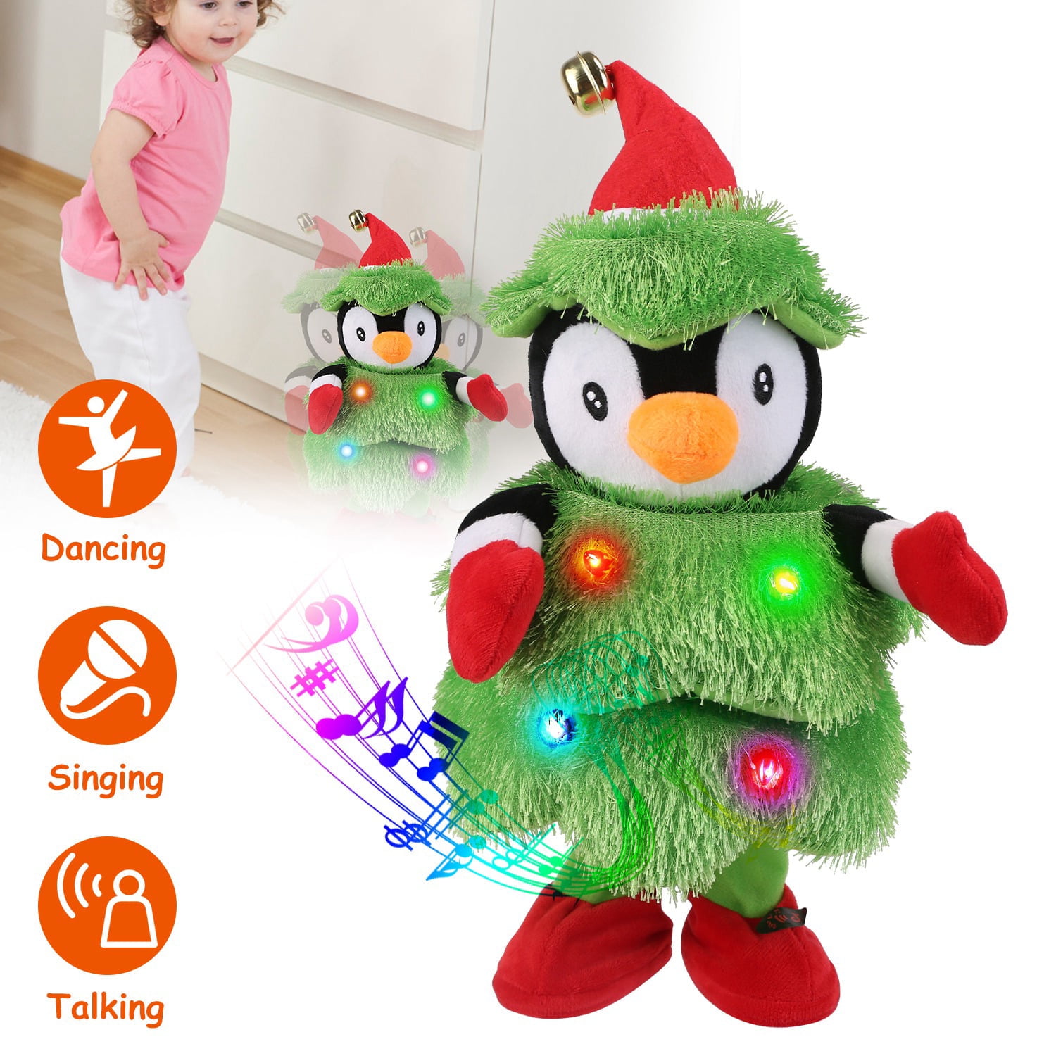 TeqHomeDancing Singing Plush Toy, Twisting Penguin Toy, Mimicking ...