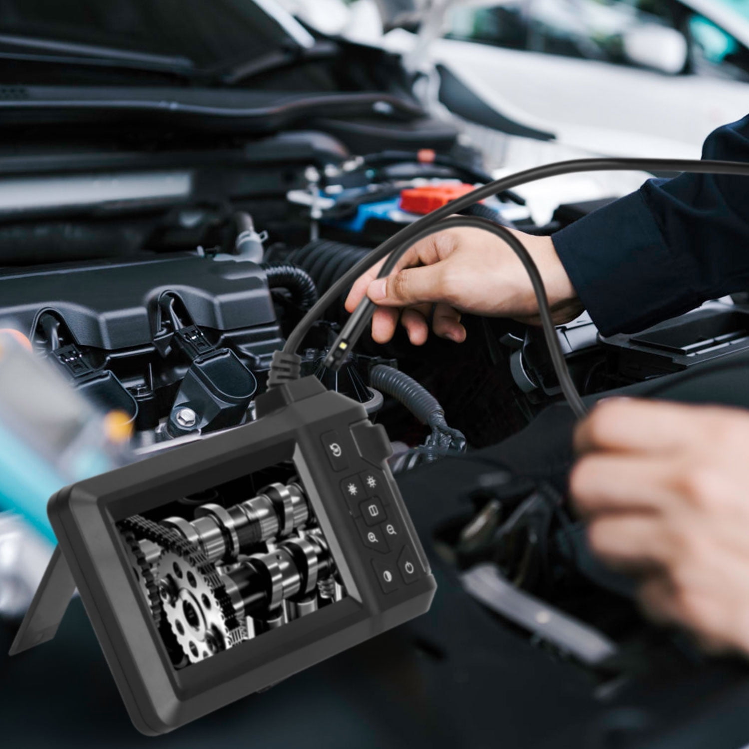 iMounTEK Dual Lens Endoscope Camera 1080P 4.3" Screen Snake Camera with ...