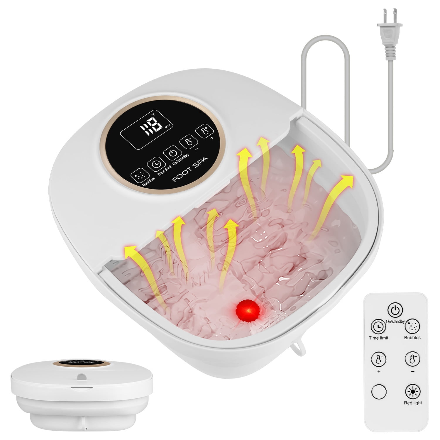 iMounTEK Electric Foot Bath Collapsible Foot Spa Massager with Heat ...