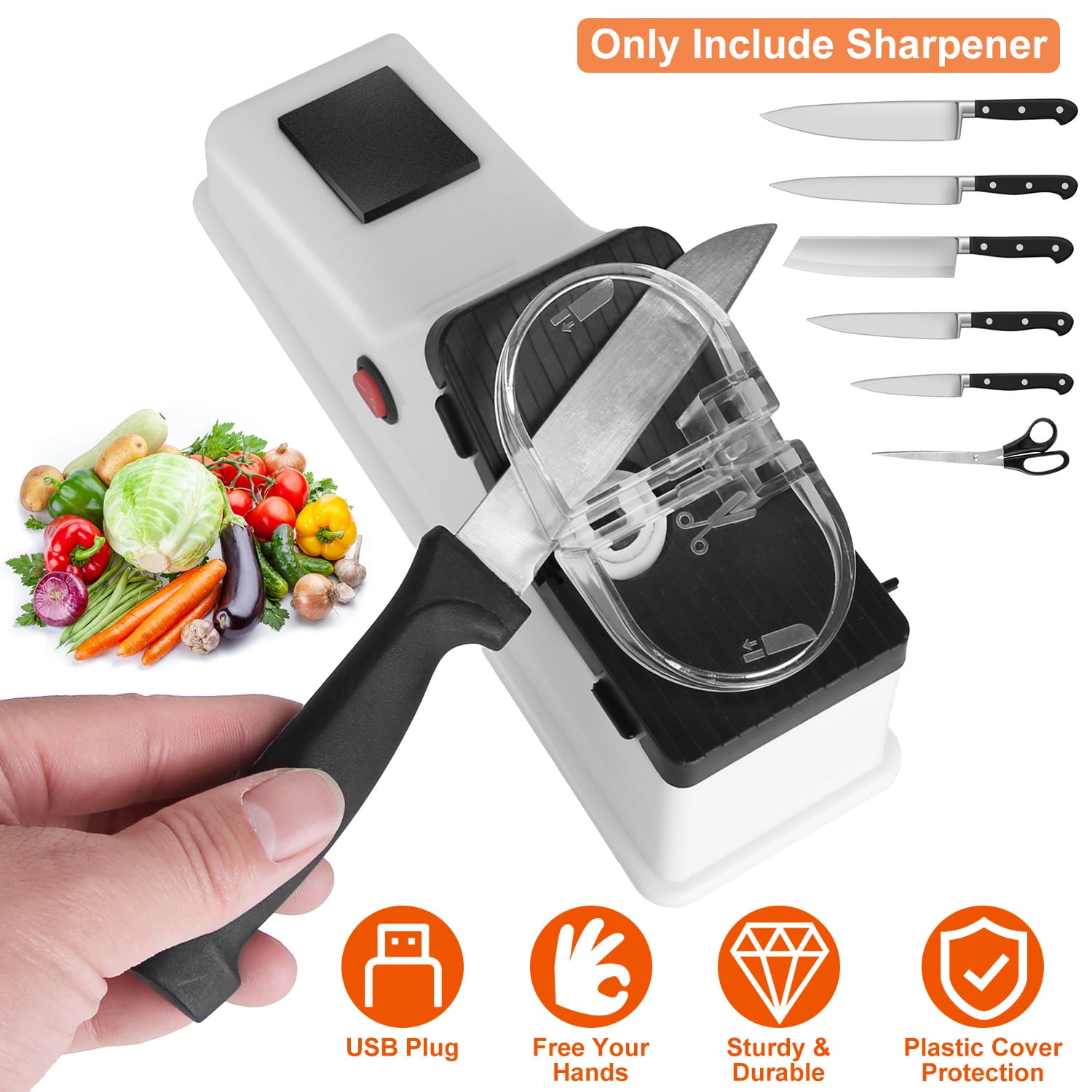 Moclever Electric Knife Sharpener Multifunctional Automatic Kitchen ...
