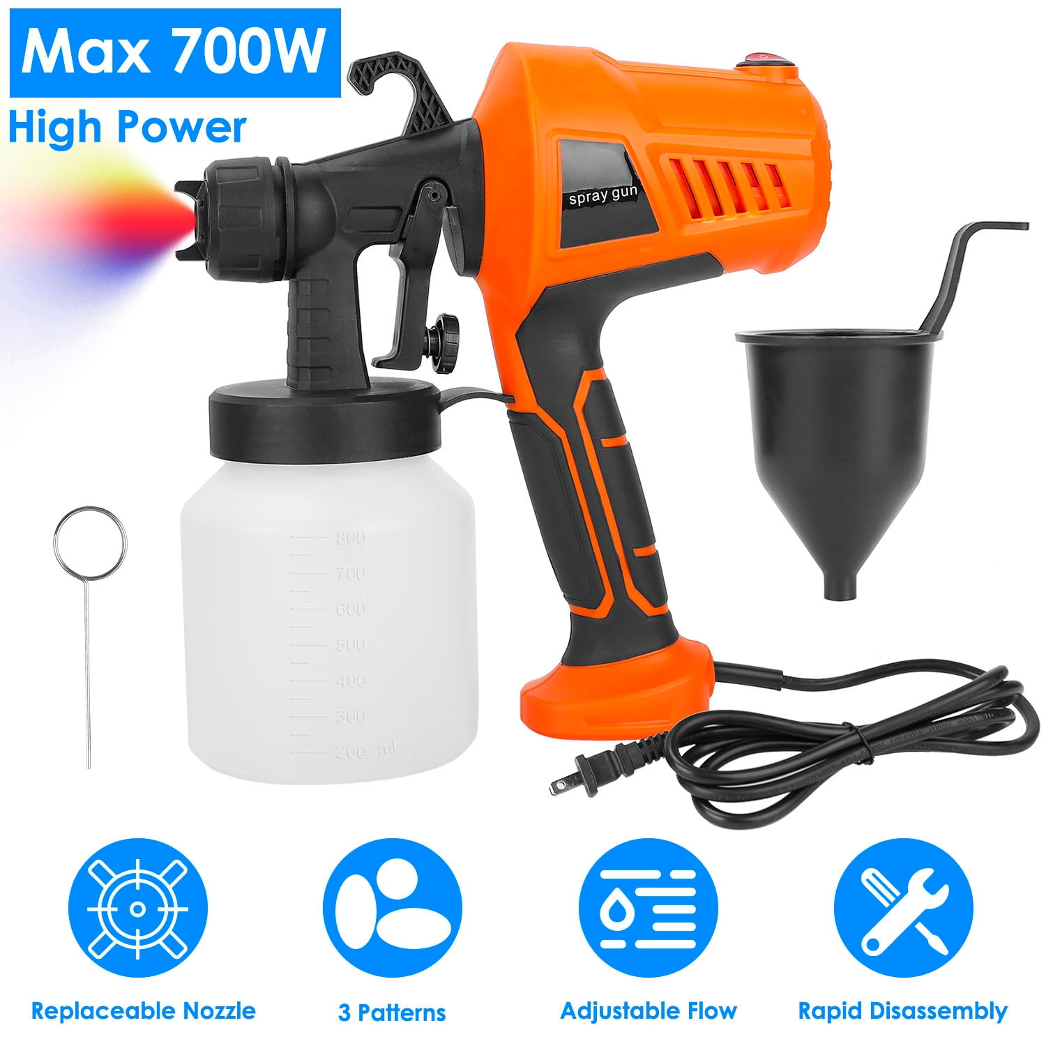 iMounTEK Electric Paint Sprayer Handheld HVLP Spray Painter for Fences ...