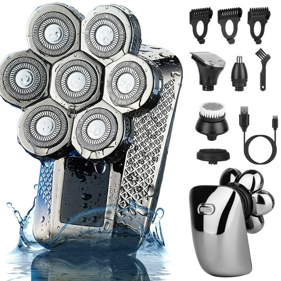 iMounTEK Electric Rotary Razor, 5-in-1 Mens Head Shavers Beard Trimmer ...