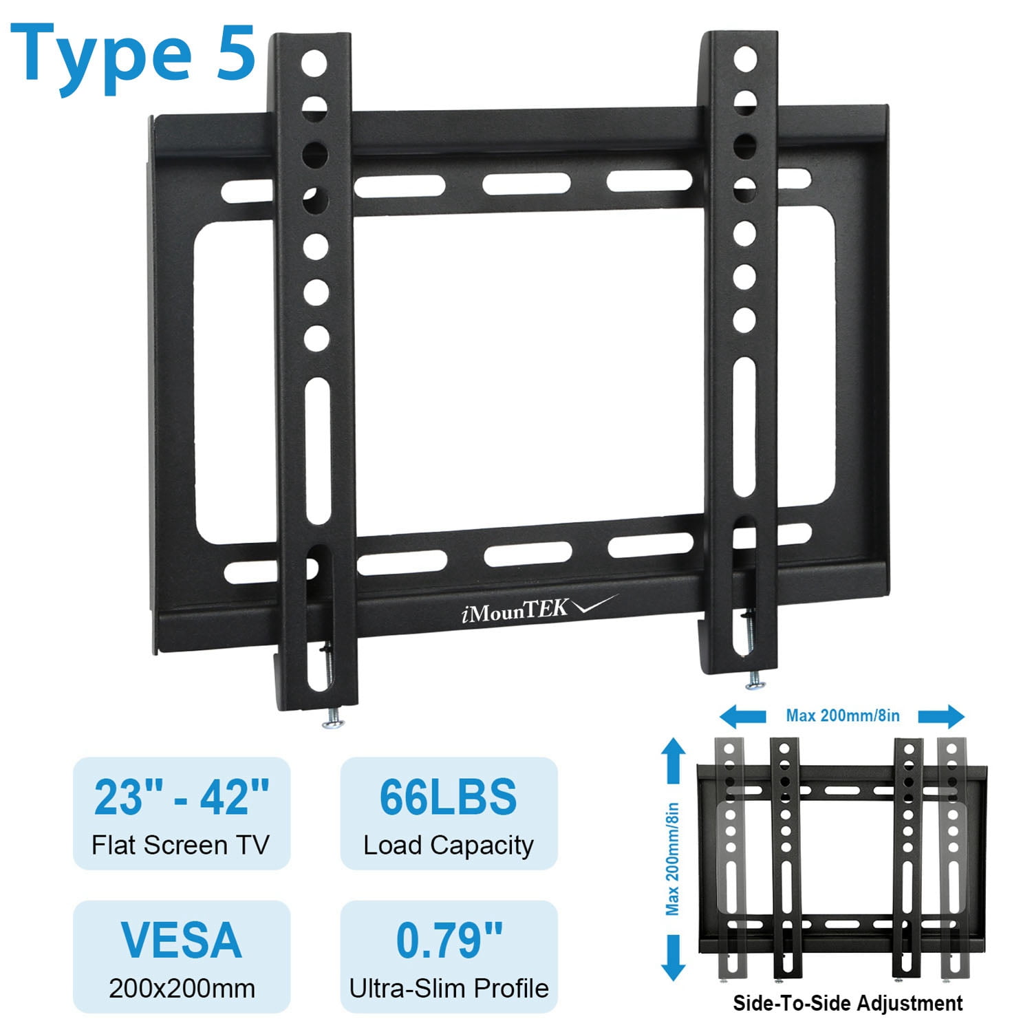 iMounTEK Fixed TV Wall Mount Bracket for 23in-42in LED/LCD/PLASMA Flat ...