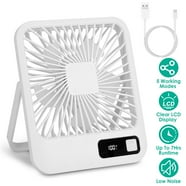 BRC Bladeless Fan with LED Light, 13 inch Personal Desk Fan, with 6 ...