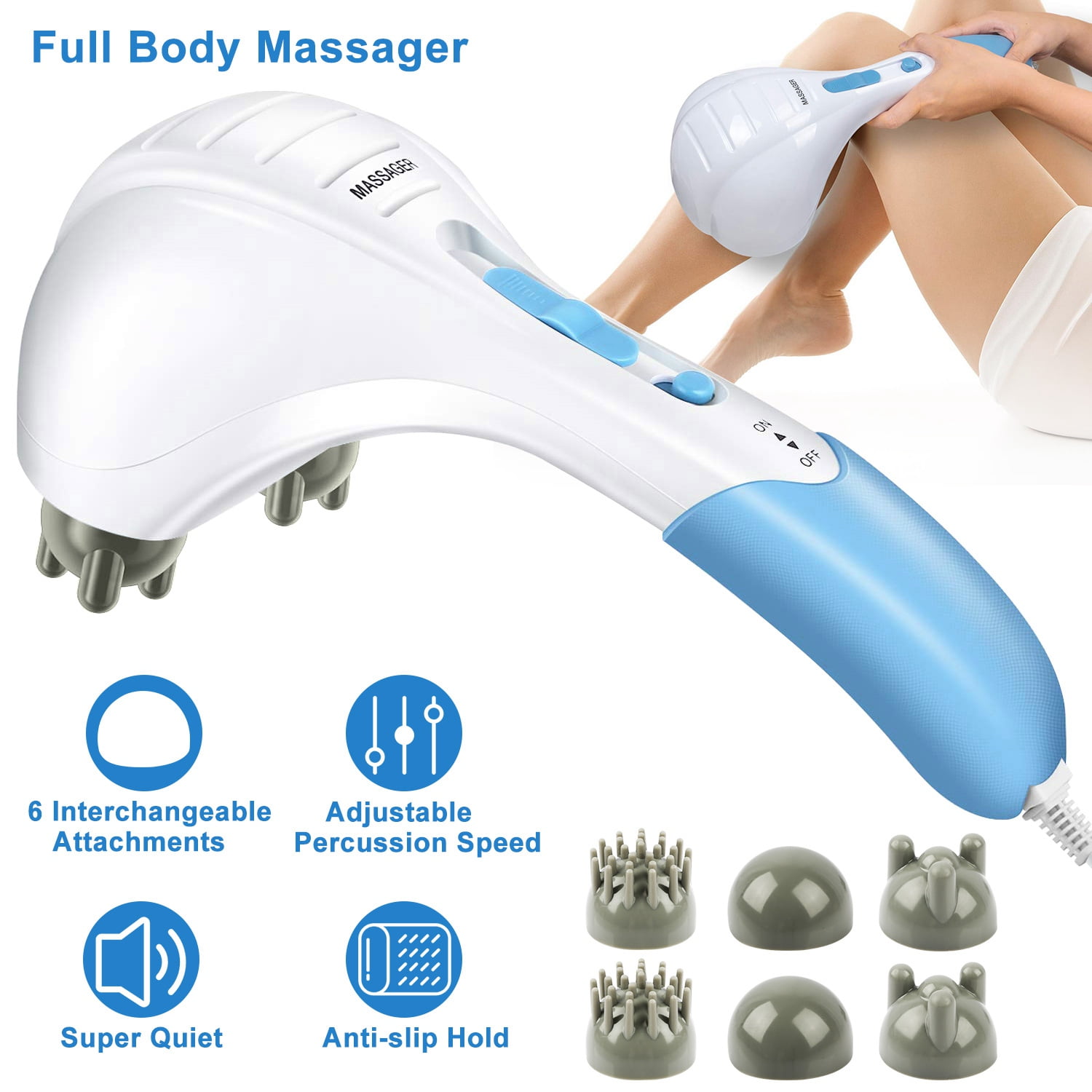 iMounTEK Handheld Electric Massager Full Body Percussion Massager ...
