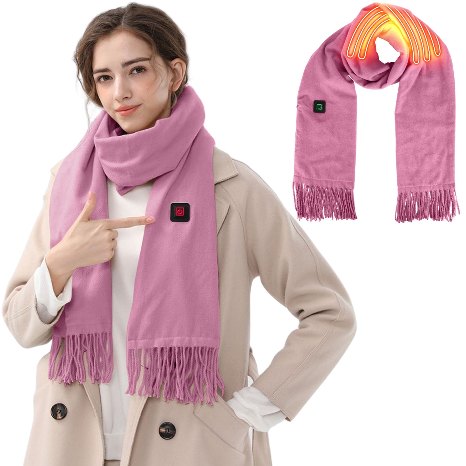 iMounTEK Heated Scarf for Women Men USB Heating Scarf Soft Warm ...