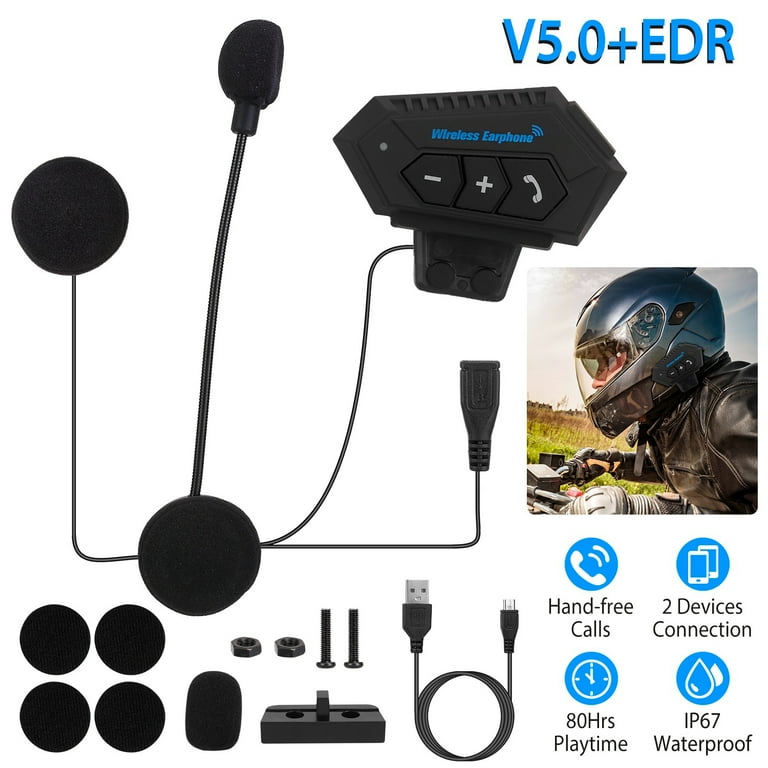 iMounTEK Helmet Wireless Headset Wireless Headset Speaker Motorcycle Helmet Speakers V5.0 High Battery Life Helmet for Motorcycle Riding Cycling Walmart