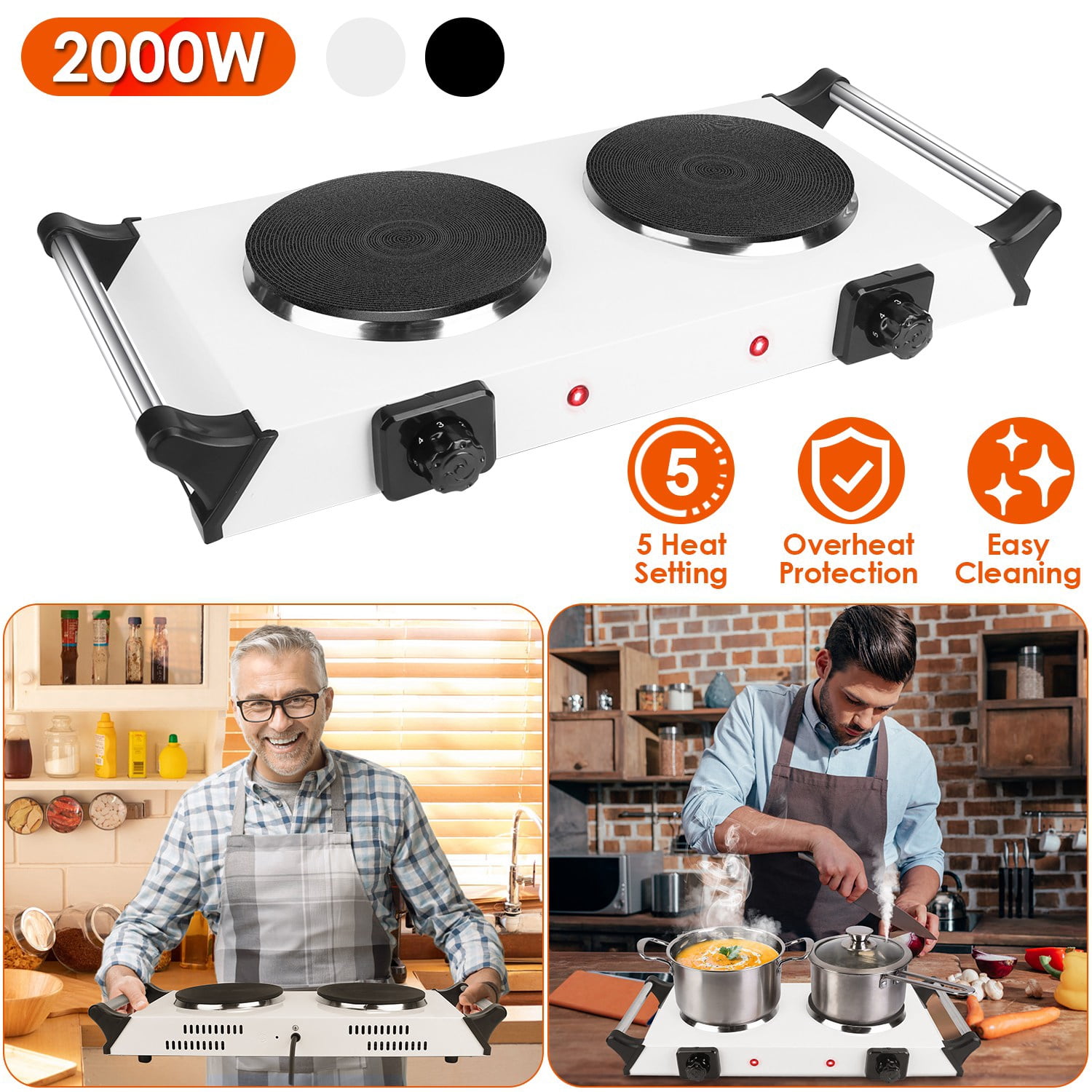 Free Shipping! iMounTEK Portable Coil Heating Double/Single Burners ...