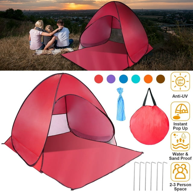 iMounTEK Easy Set Up Pop Up Sun Shade, UV Protection Beach Tent for ...