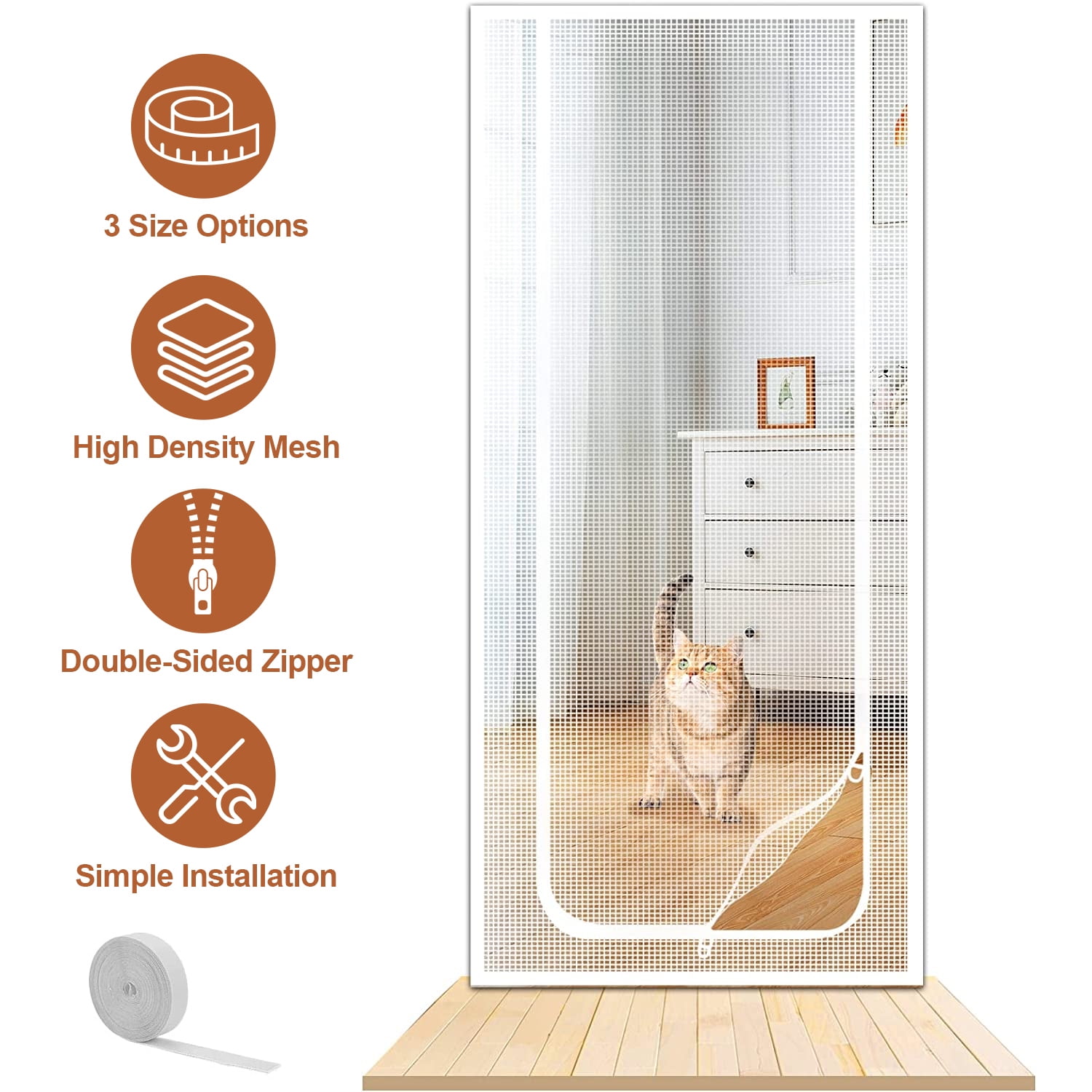 Reinforced Cat Screen Door TeqHome Scratch-Proof Heavy Duty Pet Proof ...