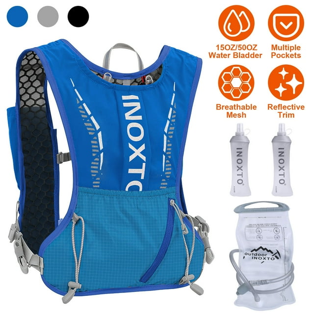 Moclever Sport Hydration Vest Running Backpack with 15oz 50oz Water ...