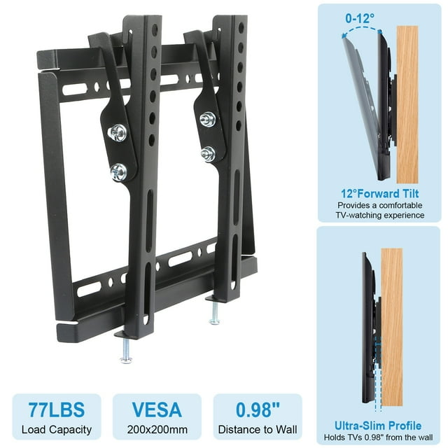 Moclever TV Wall Mount Bracket, Wall Mount TV Bracket Tilt for 13"-42" LED/LCD/PLASMA Flat TV ...