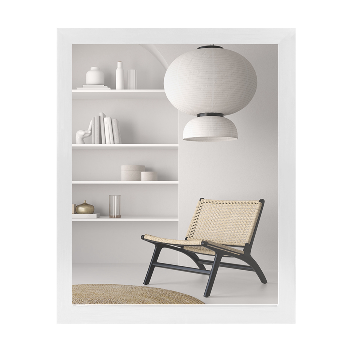 Moclever Wall Mount Mirror 11.8x15.7in Wood Like Frame Rectangle Modern ...