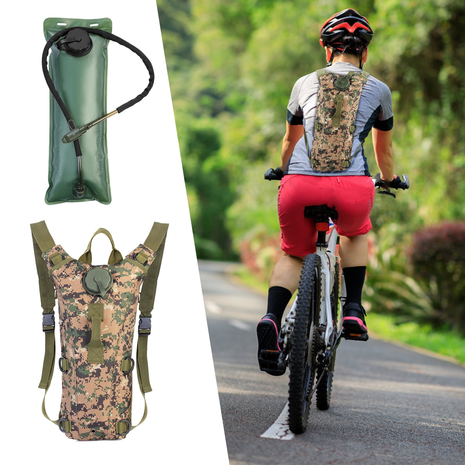 iMounTEK Hydration Backpack with 3L TPU Water Bladder for Hiking ...