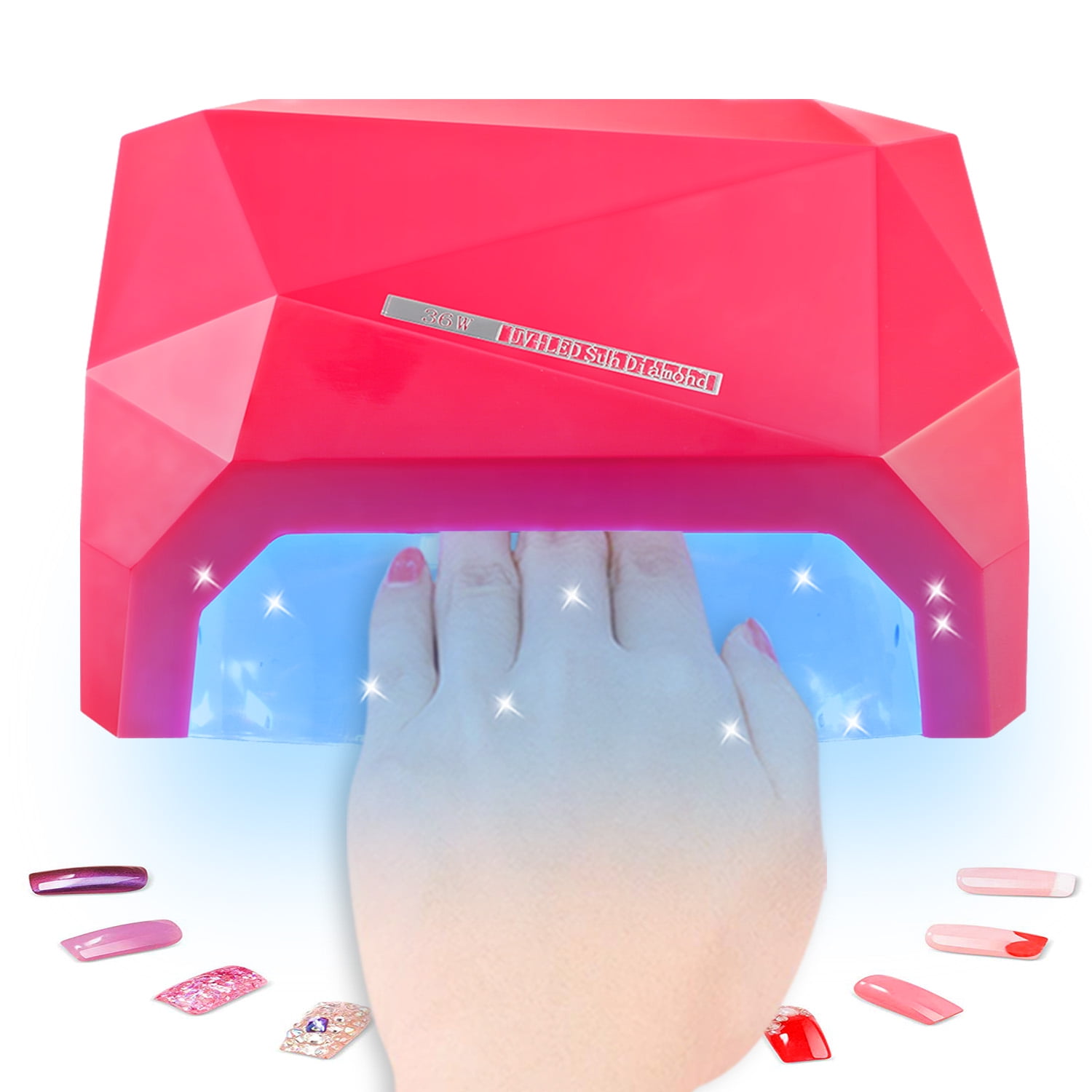 iMountek 36W UV LED Lamp Nail Polish Dryer 15 LEDs Fingernail Toenail ...