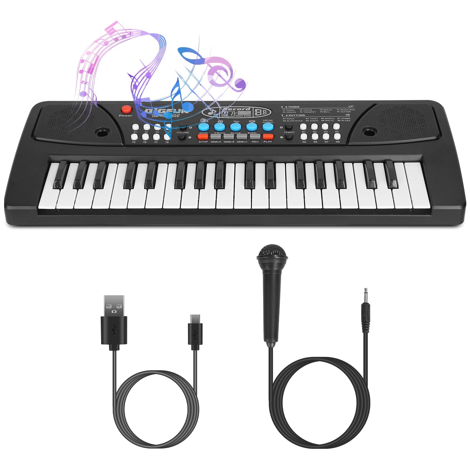 iMountek 37-Key Kid Keyboard Electronic Piano Keyboard with Microphone ...