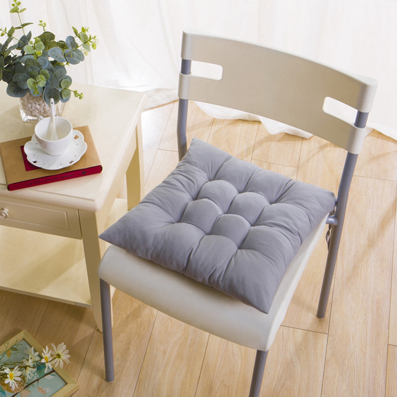 iMountek 4Pcs Chair Cushion Pads Soft Chair Pillow Tie On Square ...