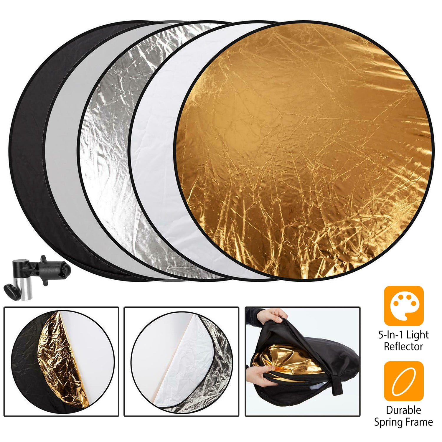 iMountek 5 In 1 Photography Light Reflector Collapsible Multi Disc ...