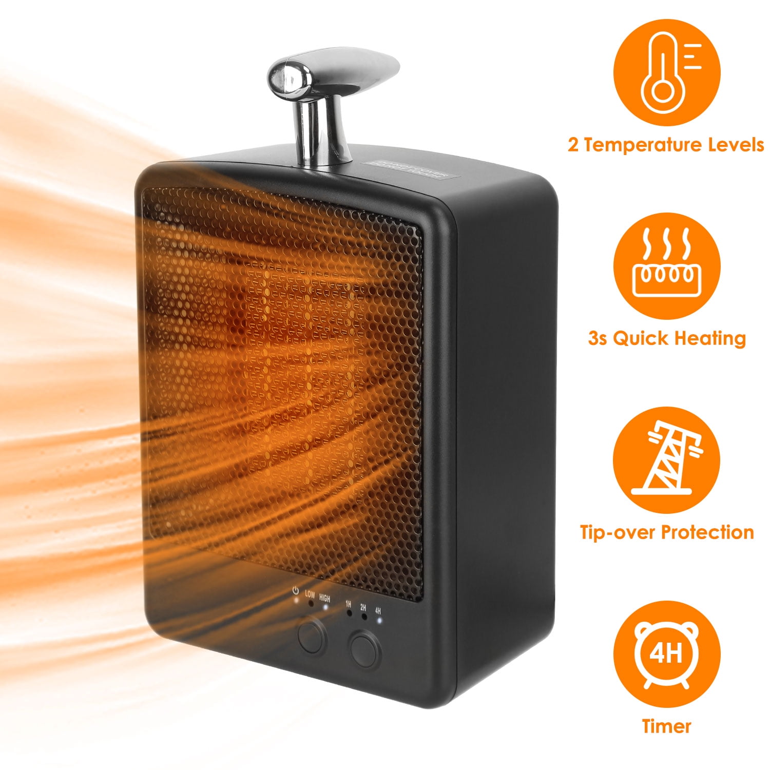 iMountek Electric Space Heater with Tip-over Protection, Adjustable ...
