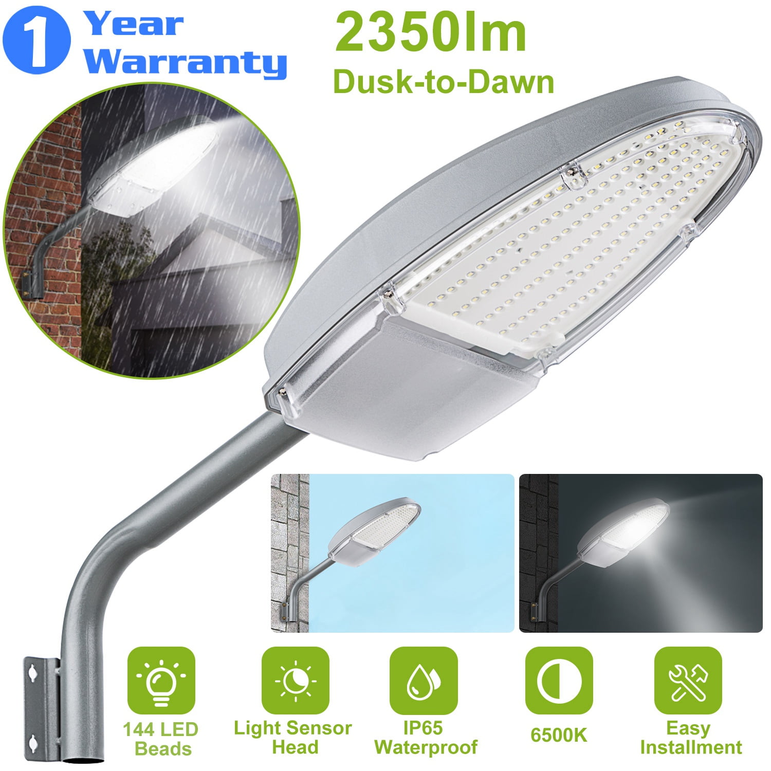 iMountek 144LEDs Wall Pack LED Lights, IP65 Waterproof, Outdoor ...