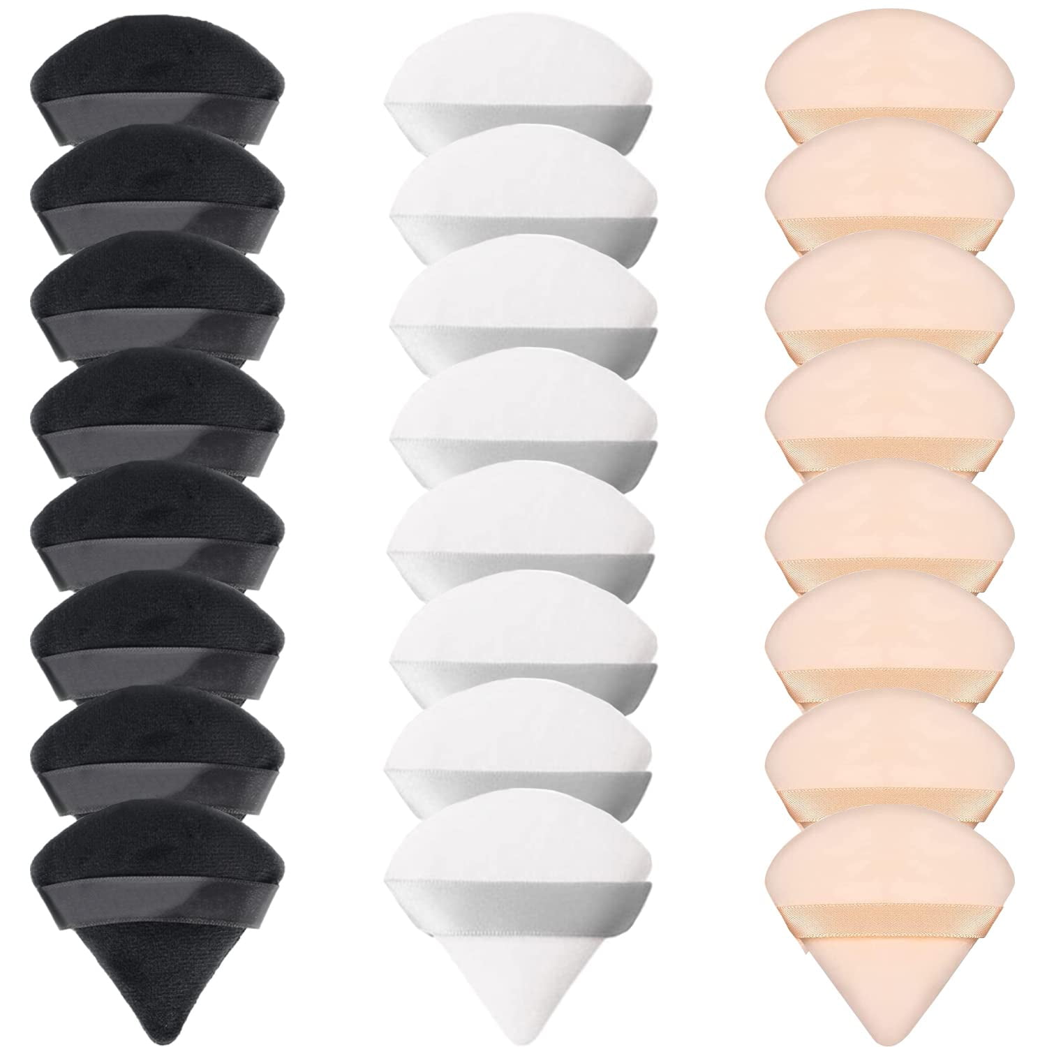 iMucci 24 Pcs Triangle Elf Powder Puff Soft Face Makeup Puffs for Body ...