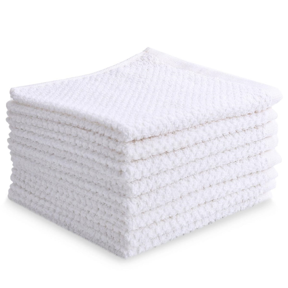 iMucci 8 Pack Premium Kitchen Towels, 100% Cotton Terry Dobby Weave, 12 ...