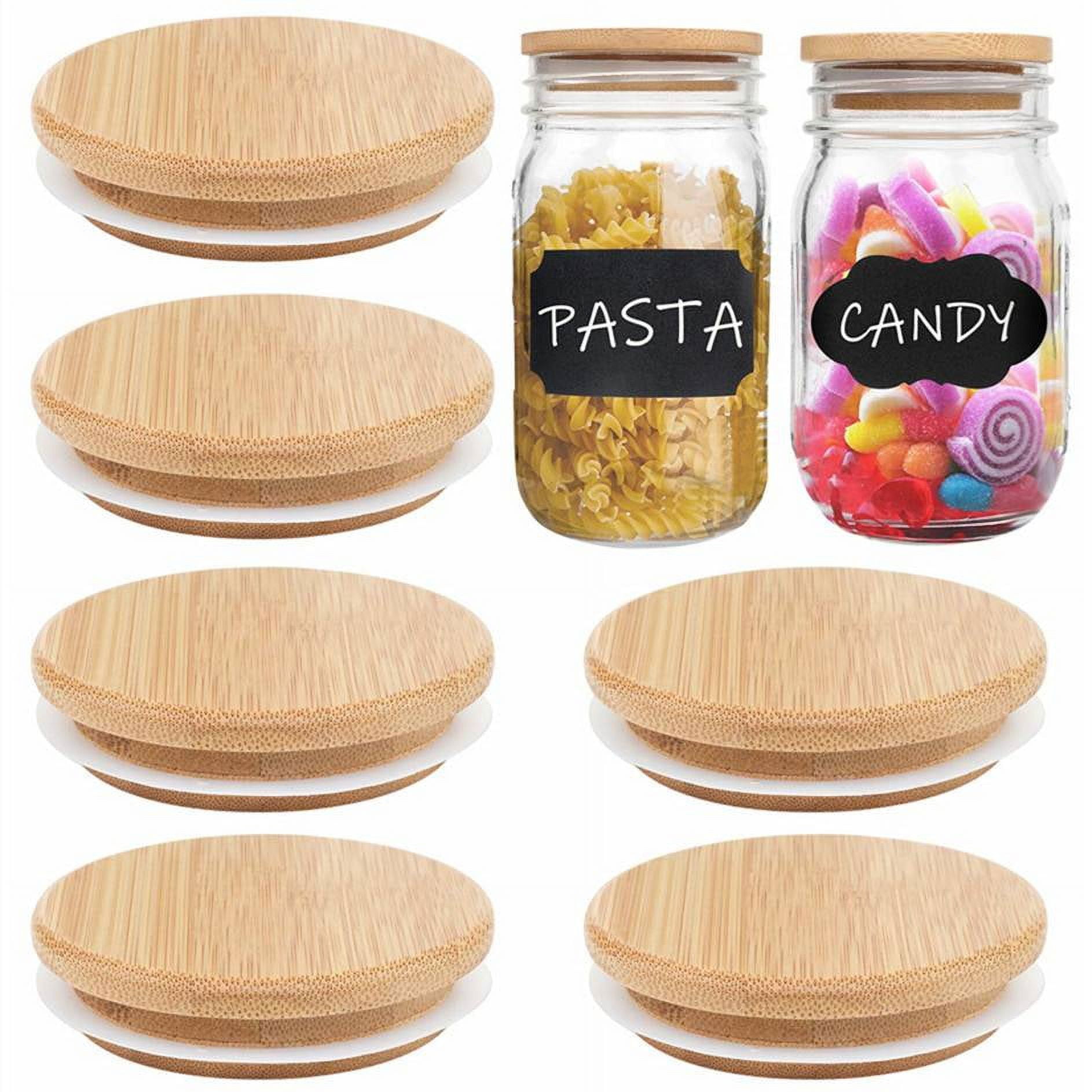 iMucci 8Pcs Bamboo Mason Jar Lids, 70mm Storage Canning Jar Lids ...