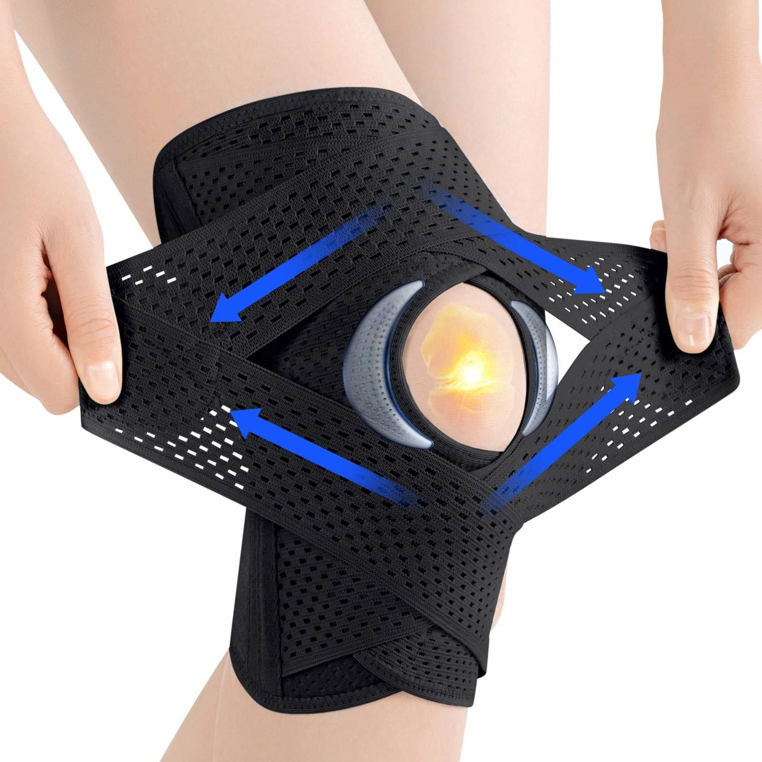 iMucci Adjustable Knee Brace for Men and Women, Breathable Compression ...