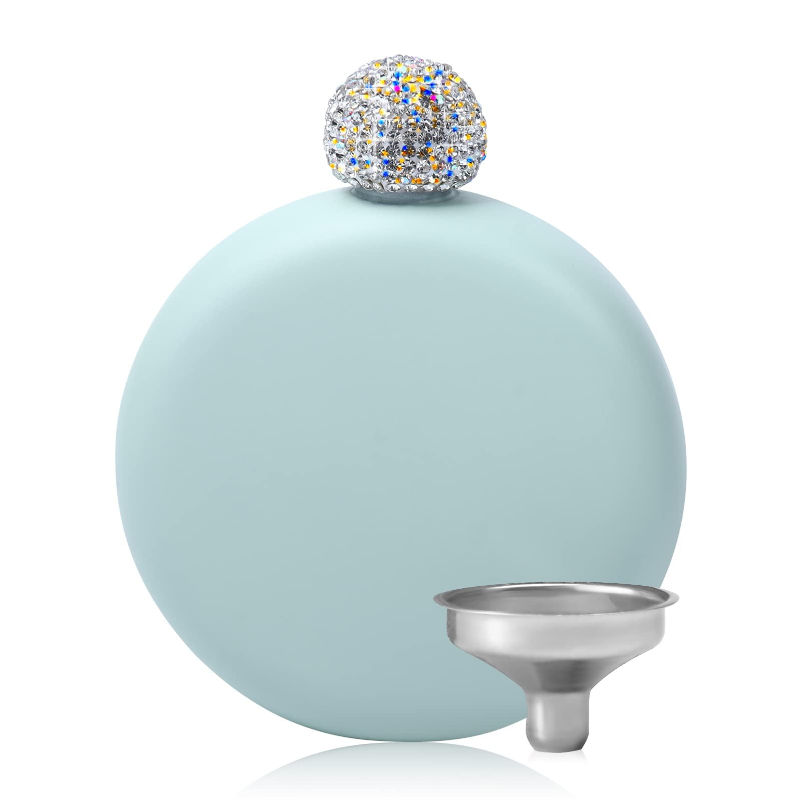 iMucci Round Hip Flask for Women, 304 Stainless Steel Hip Flask for ...