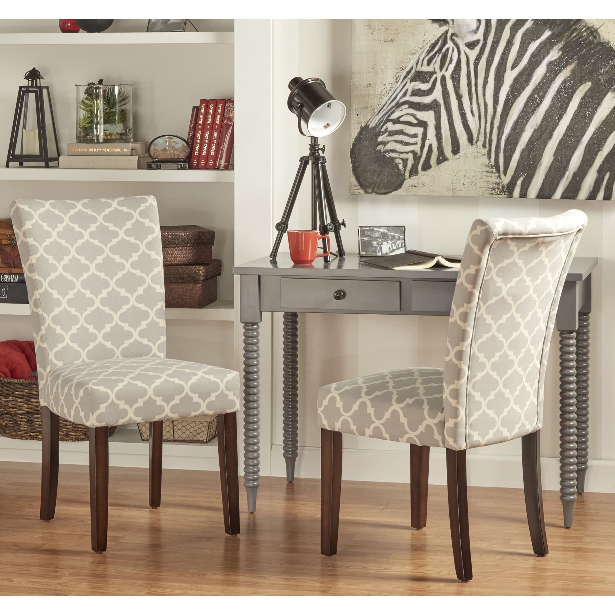 iNSPIRE Q Catrine Moroccan Pattern Fabric Parsons Dining Chair (Set of ...