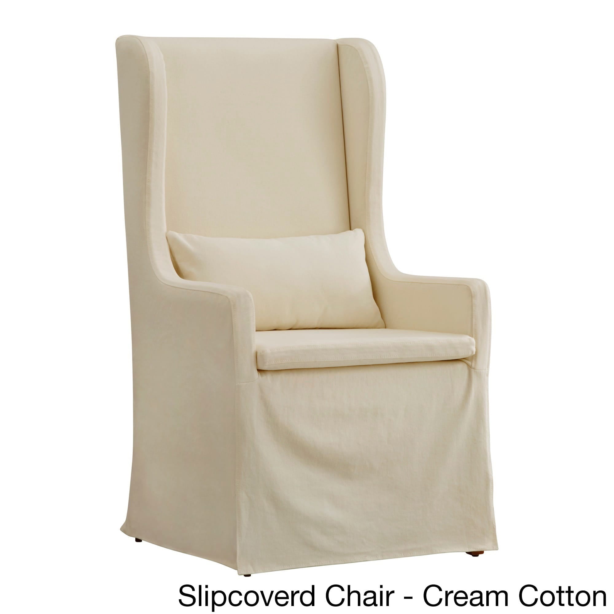 iNSPIRE Q Potomac Slipcovered Wingback Host Chair by Artisan - Walmart.com