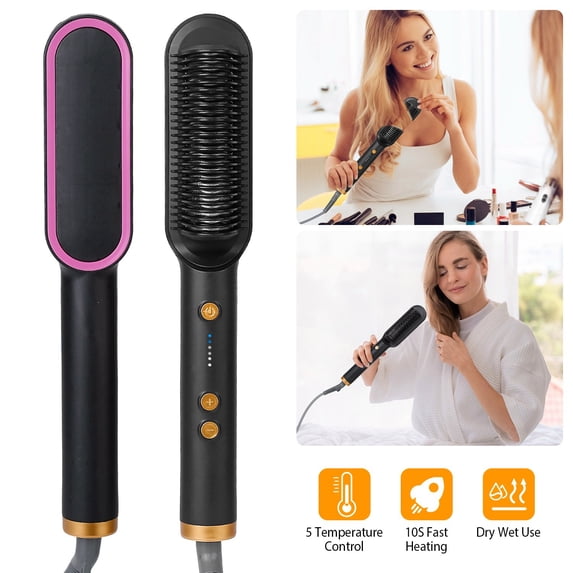iNova Ceramic Hair Styler: 2-in-1 Electric Straightening & Curling ...