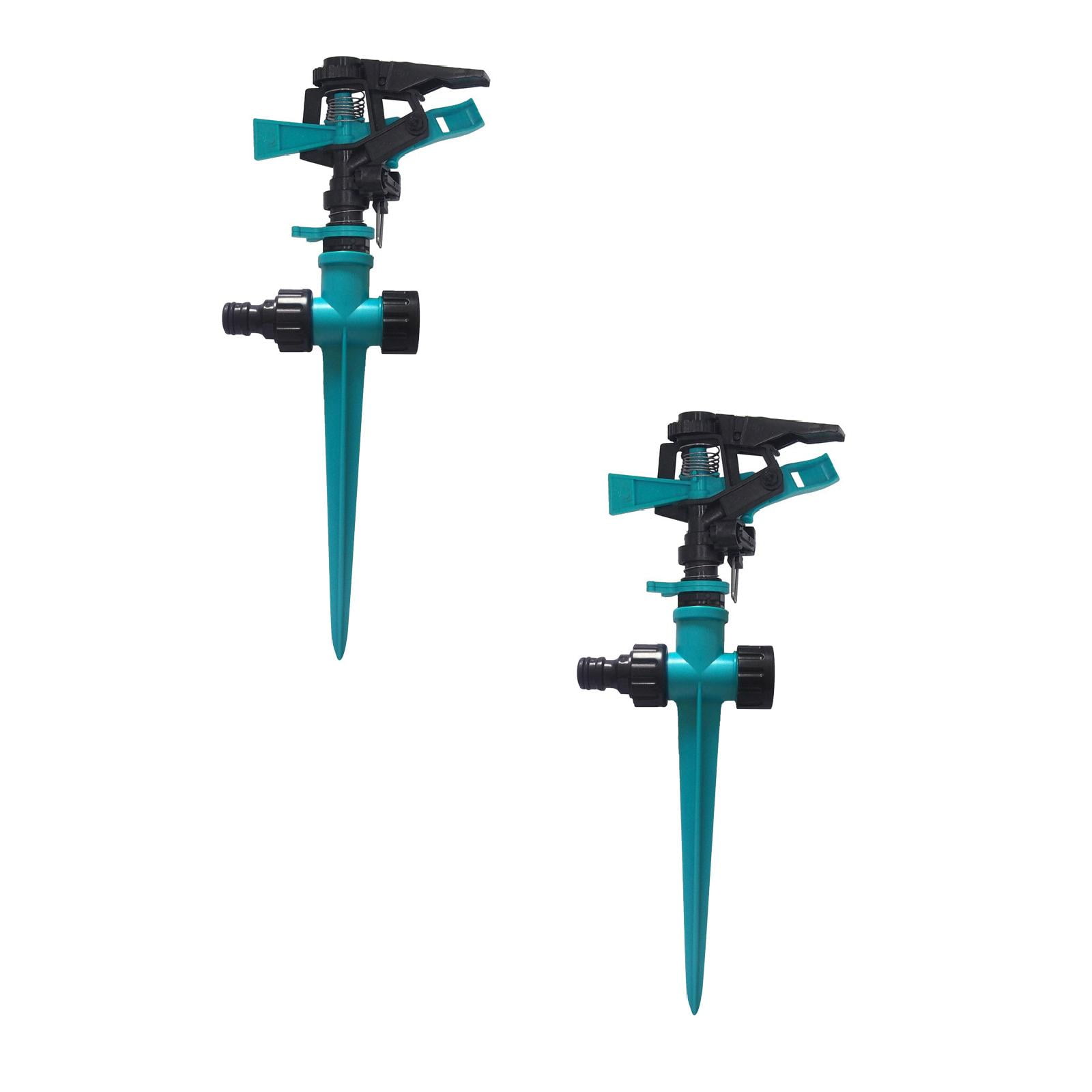 iOPQO 2PCS Water Sprinklers System Rotating Impulse Lawn Hose Water ...