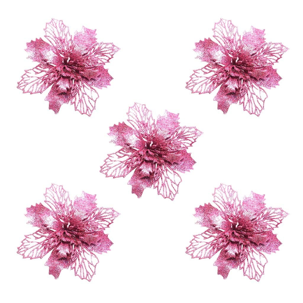 iOPQO Artificial flowers Christmas Tree Ornaments Christmas Flower Xmas ...