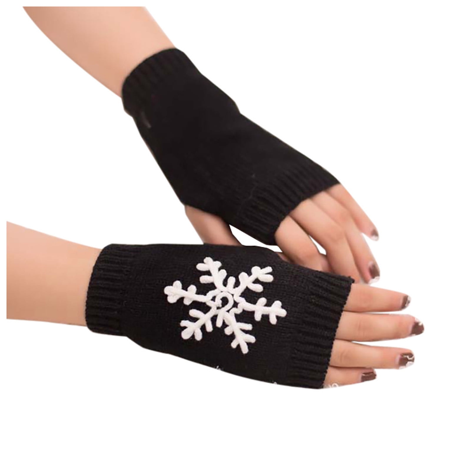 iOPQO Gloves Mittens Women Girl Knitted Arm Fingerless Keep Warm Winter ...