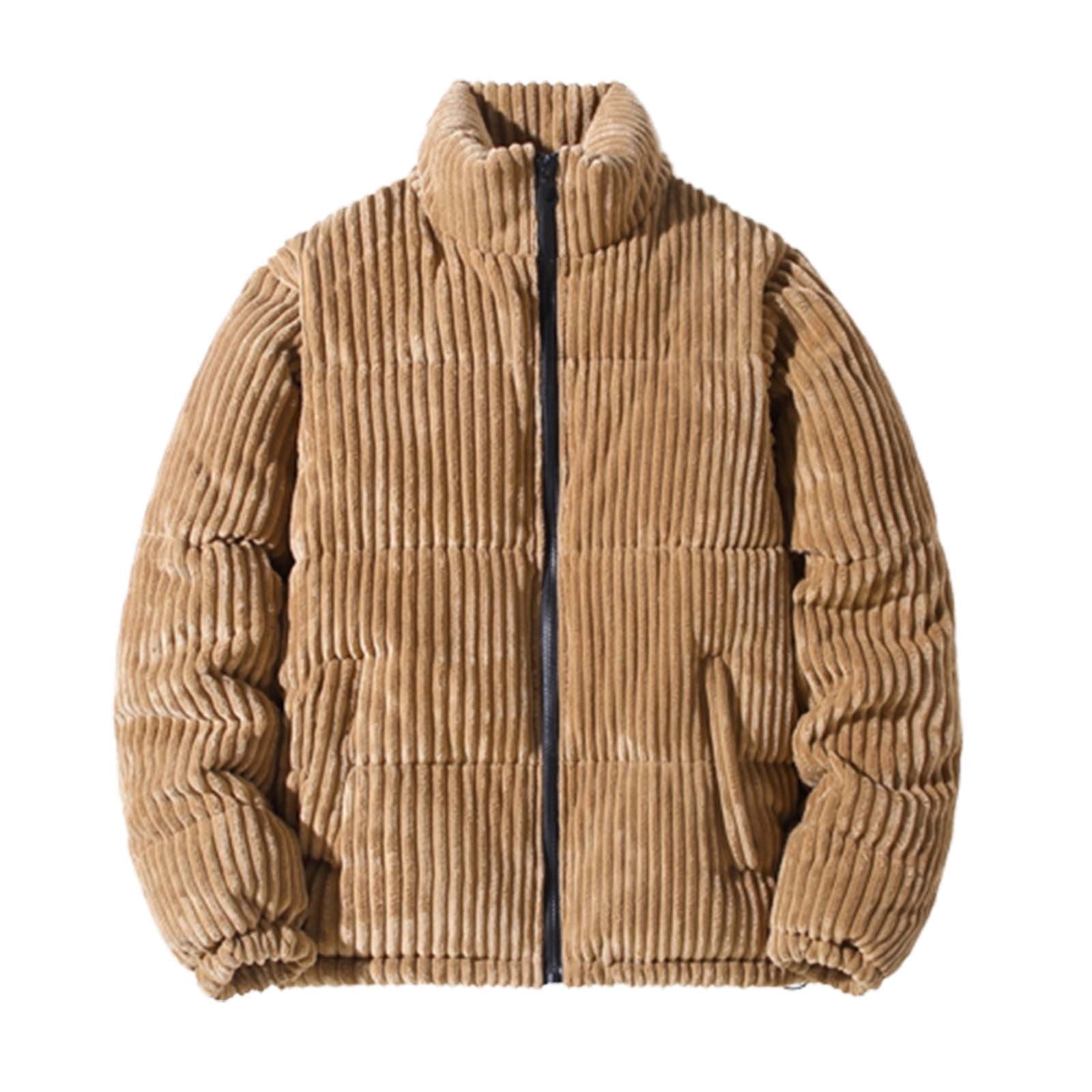 iOPQO Puffer Jacket Men,Mens Winter Coats,Men's Plus Size Padded Winter ...