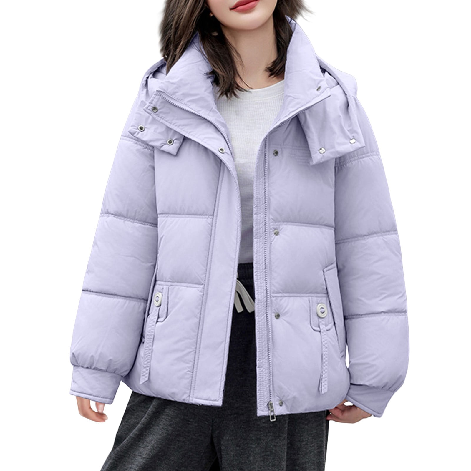 iOPQO Puffer Jacket Womens Parka Winter Coats Puffy Jackets Women ...