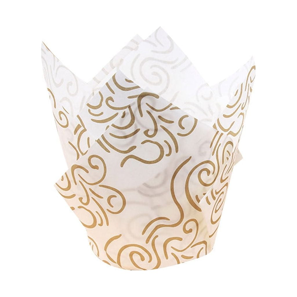 iOPQO Tart Cup Cupcake Liners Cup Paper Tuli Baking Wrappe Case Cake ...