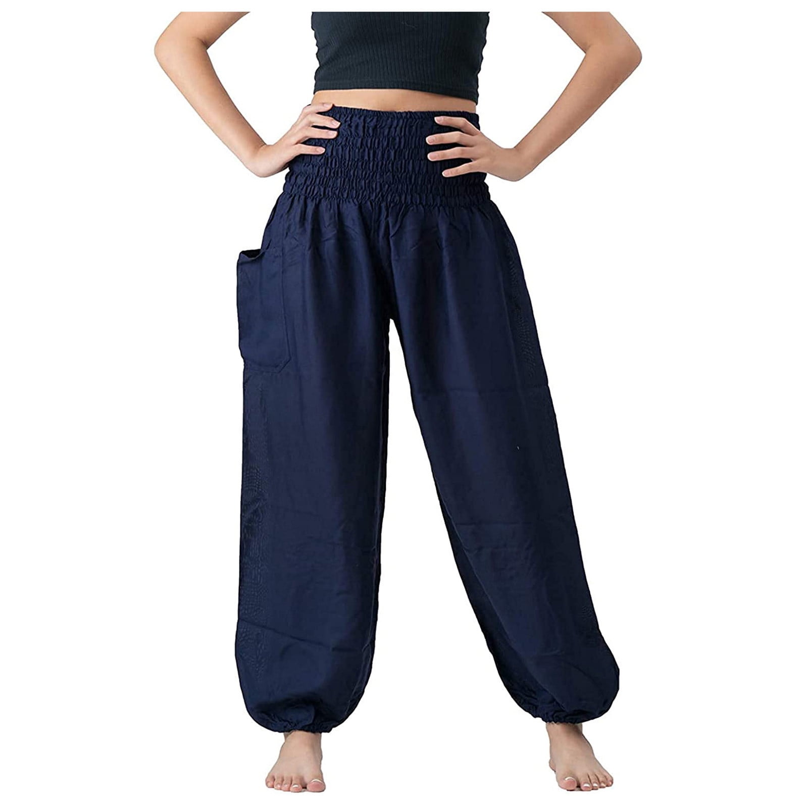 iOPQO Wide Leg Pants For Women Women's Comfy Boho Pants Loose Yoga ...