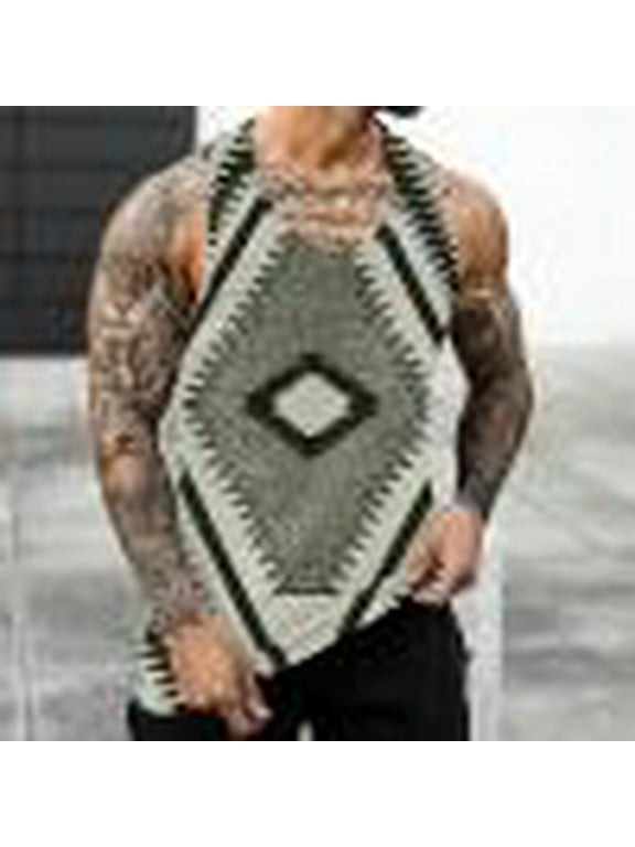 INCERUN Mens Round Neck Sleeveless Tank Tops Summer Casual Sport Gym ...