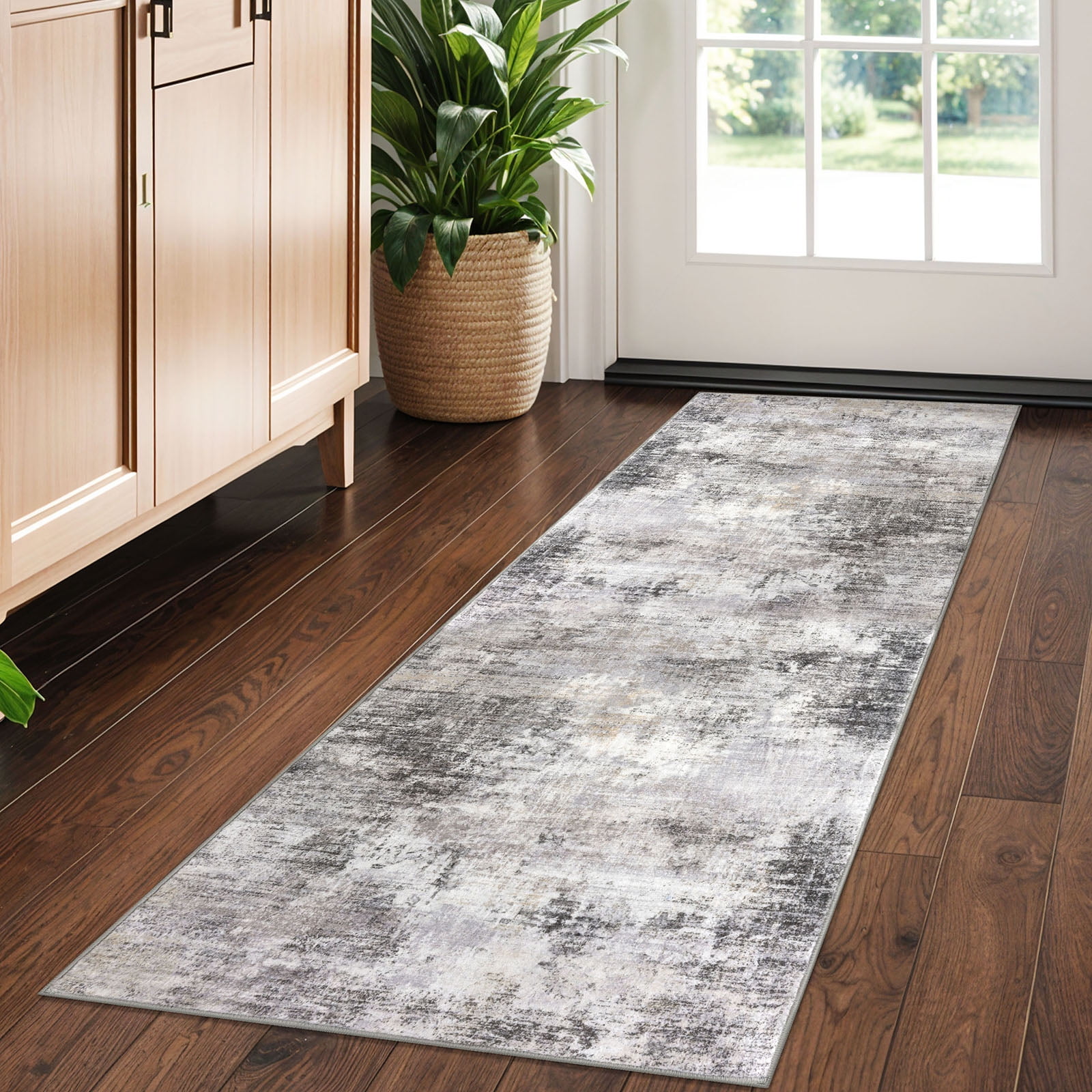 iOhouze 2x5 Runner Rugs Abstract Washable Runner Rug for Hallways Non ...